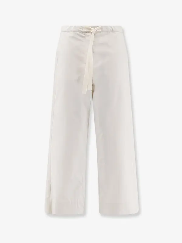 Max Mara Cotton Wide Leg Trousers - Multicolor