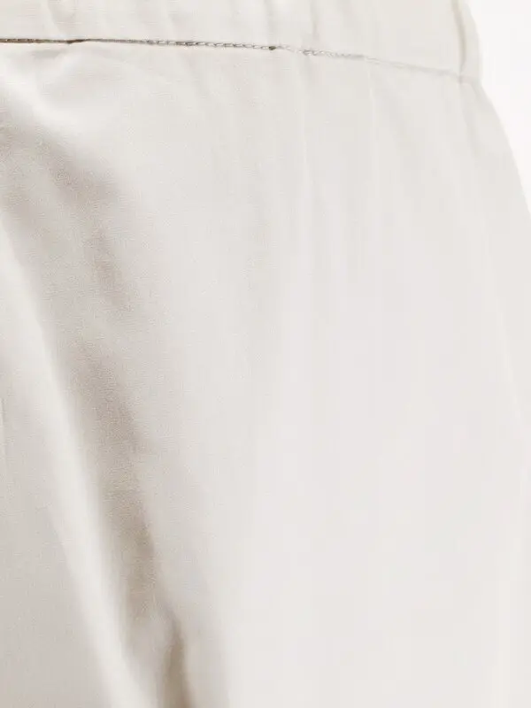 Max Mara Cotton Wide Leg Trousers - Multicolor
