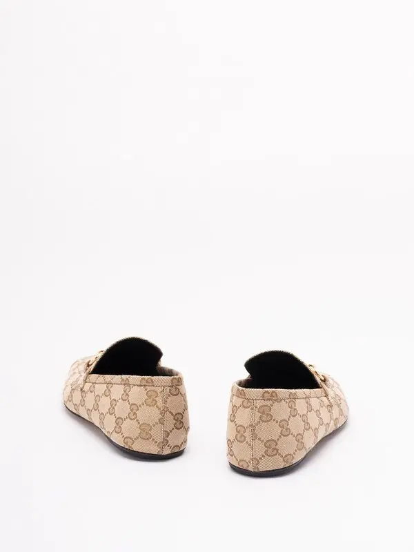 Gucci Gg Monogram Loafers With Gold Tone Horsebit Detail - Multicolor