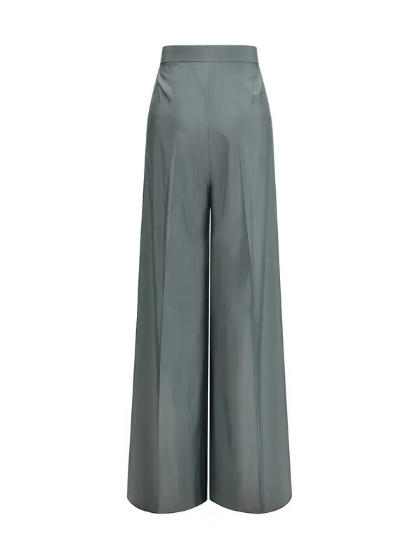 Max Mara Virgin Wool Tailored Wide-leg Pants - Green