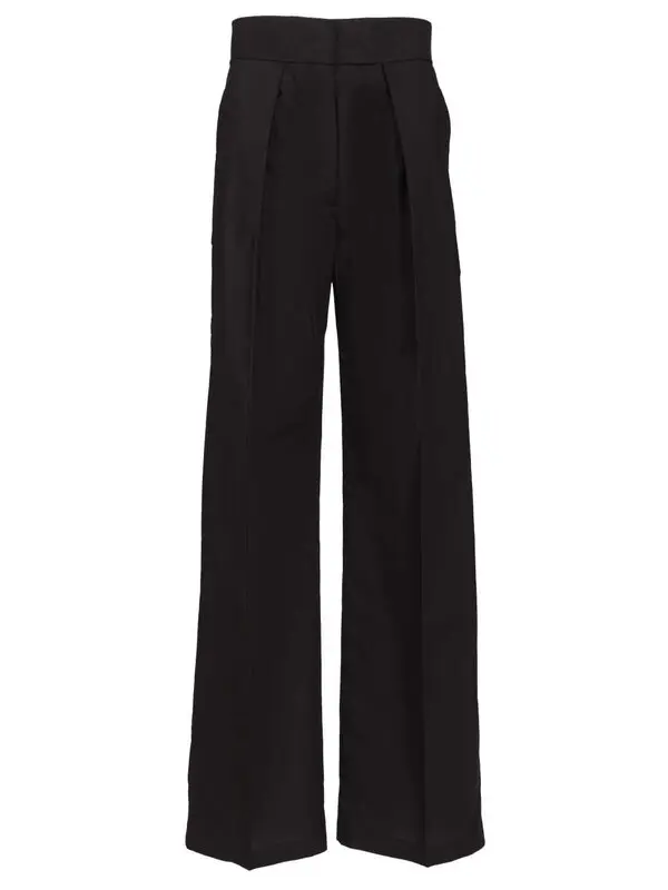 FORTE_FORTE Belted High-waist Pleated Trousers - Blue