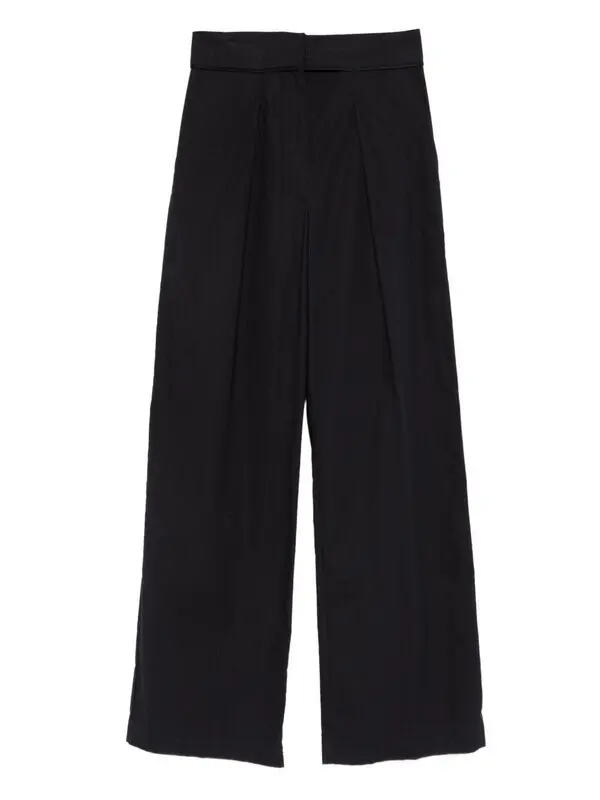 FORTE_FORTE Belted High-waist Pleated Trousers - Blue