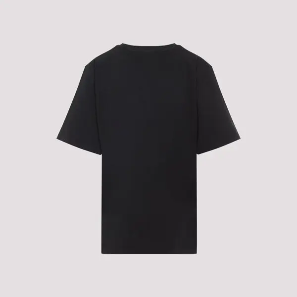 Chloé Cotton T-shirt With Flamingo Print - Black