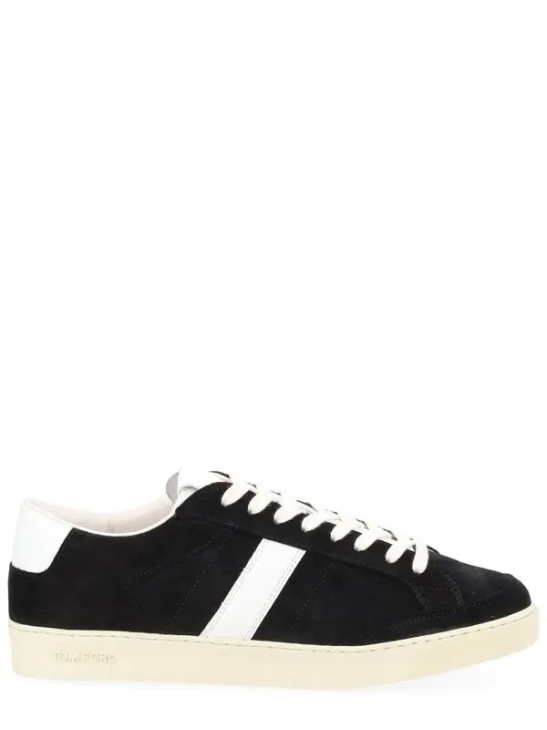 TOM FORD Leather Sneakers With Logo