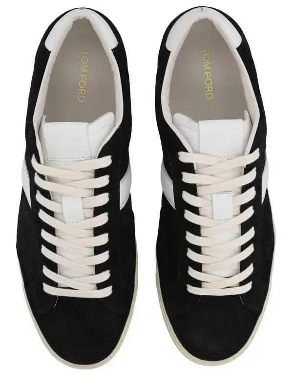TOM FORD Leather Sneakers With Logo