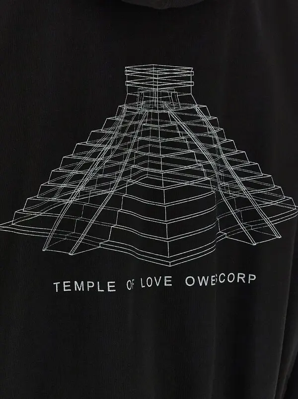 Rick Owens Temple Of Love Owenscorp Temp" Hoodie - Black