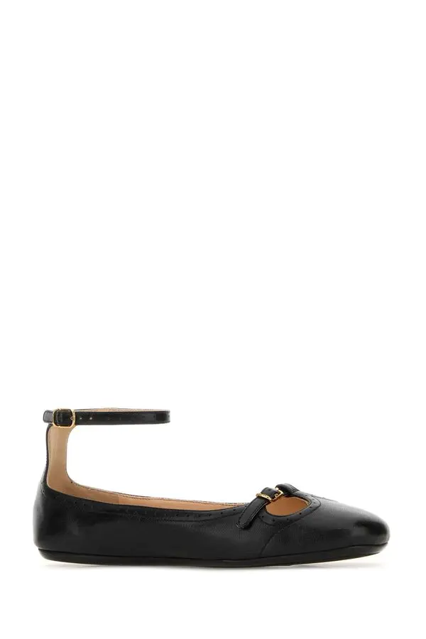 Chloé Leather Misty Ballerinas - Black