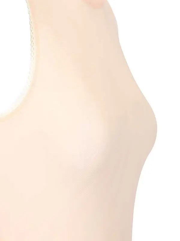 FORTE_FORTE Sleeveless Sheer Tulle Bodysuit