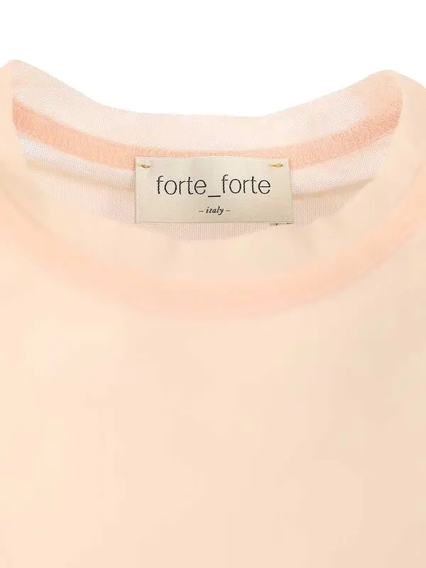 FORTE_FORTE Sleeveless Sheer Tulle Bodysuit