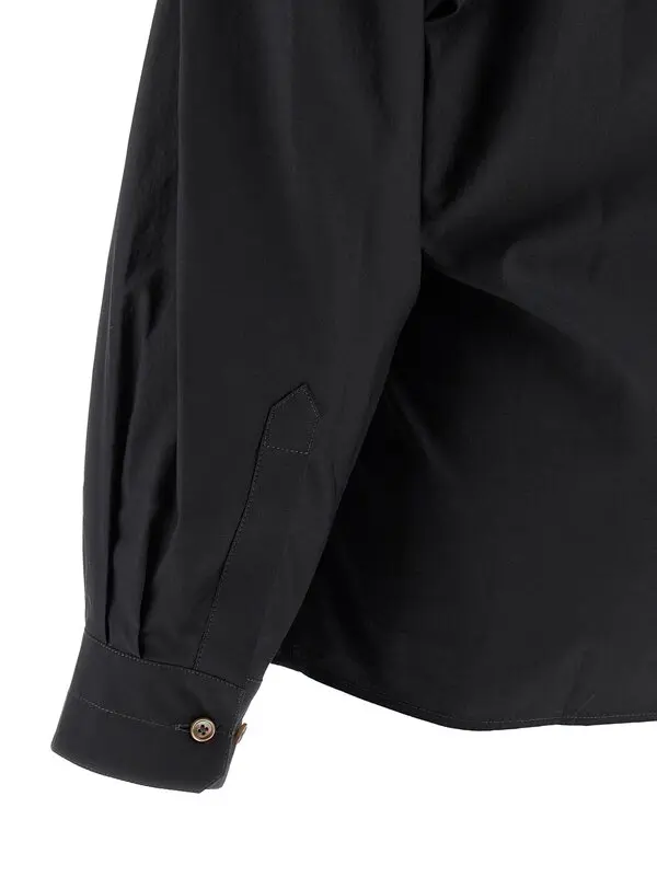 LEMAIRE Straight Collar Twisted Shirt - Black