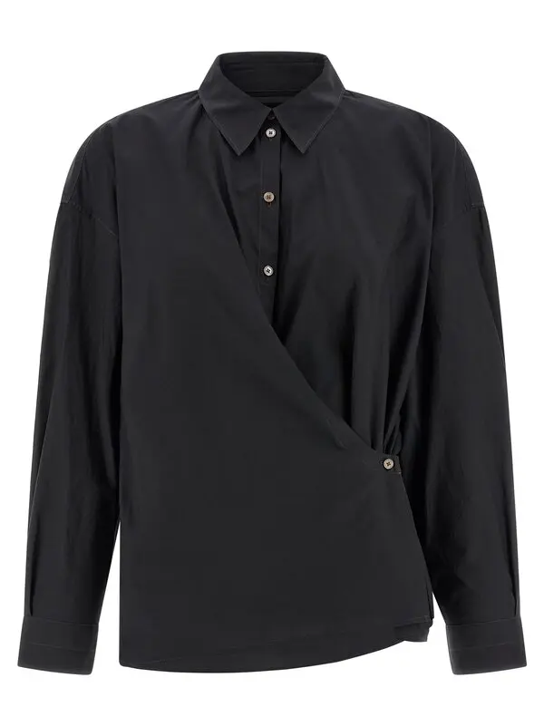 LEMAIRE Straight Collar Twisted Shirt - Black