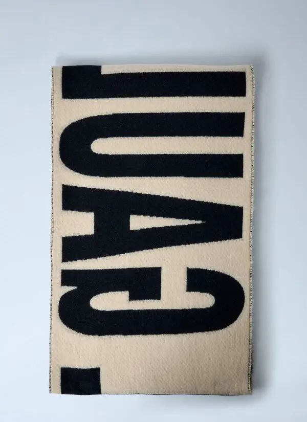 JEAN PAUL GAULTIER Logo Motif Wool Scarf