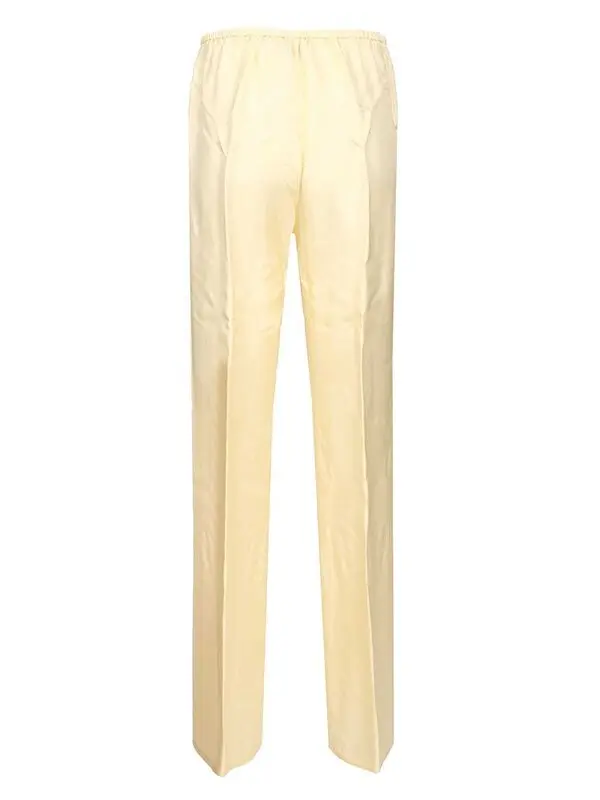 FORTE_FORTE Viscose Twill Drawstring Trousers - White