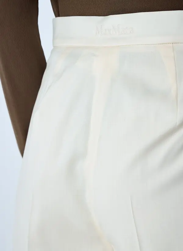 Max Mara High-rise Tailored Wool Grain-de-poudre Pants