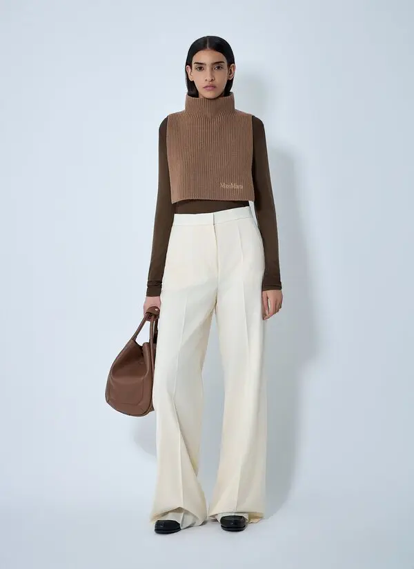 Max Mara High-rise Tailored Wool Grain-de-poudre Pants