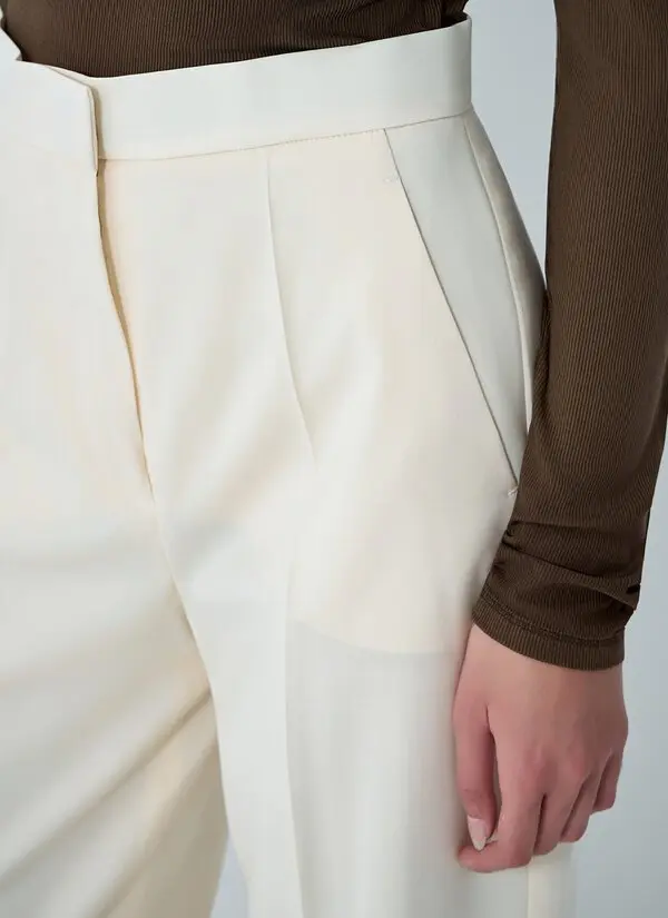Max Mara High-rise Tailored Wool Grain-de-poudre Pants