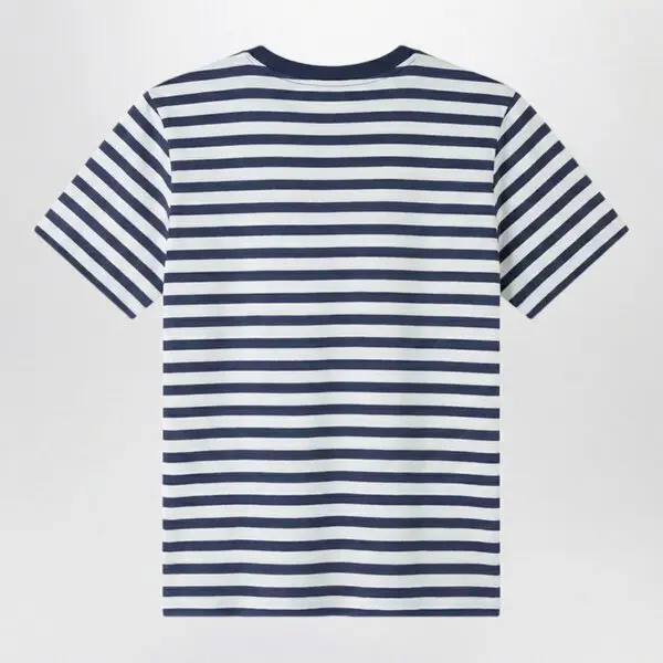A.p.c. Striped And White Crew-neck T-shirt