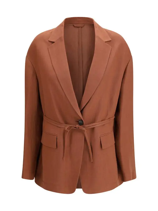 Brunello Cucinelli Monili-embellishment Blazer - Red