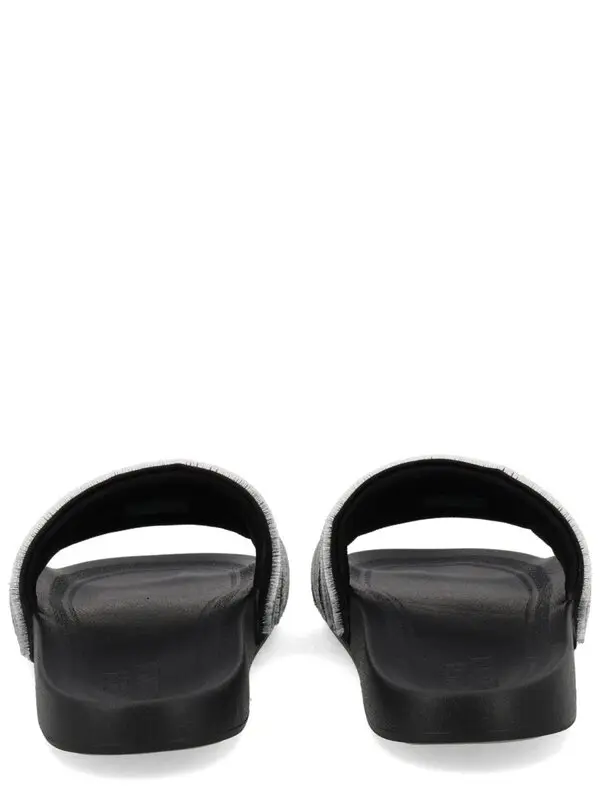 Casablanca Embroidered Slide - Black