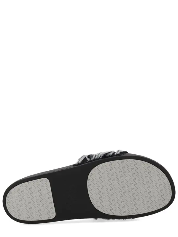 Casablanca Embroidered Slide - Black
