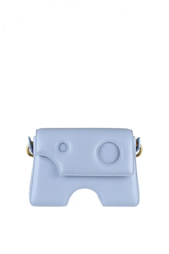 Off-White Leather Shoulder Bag - Blue