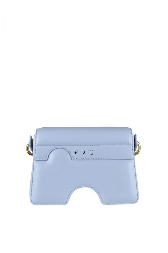 Off-White Leather Shoulder Bag - Blue