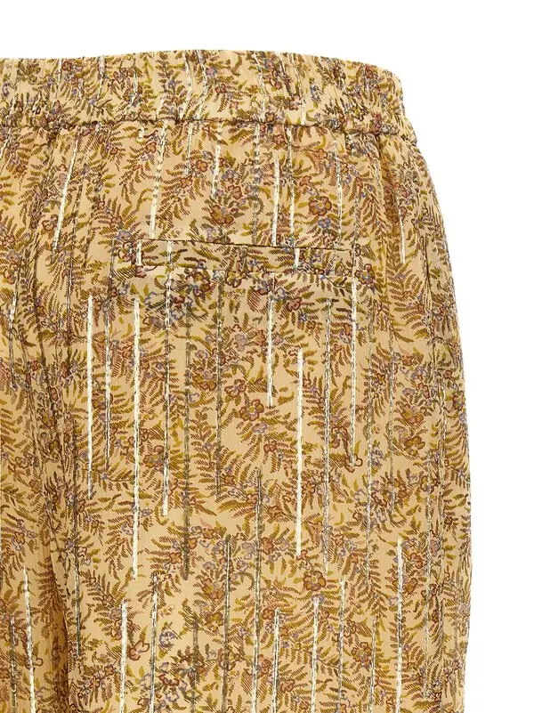 Valentino Garavani Voyage Imaginaire Paisley Print Silk Lamé Pants - Multicolor