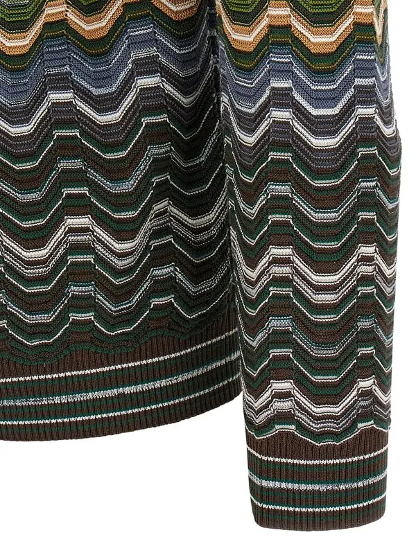 Missoni Chevron Pattern V-neck Cardigan
