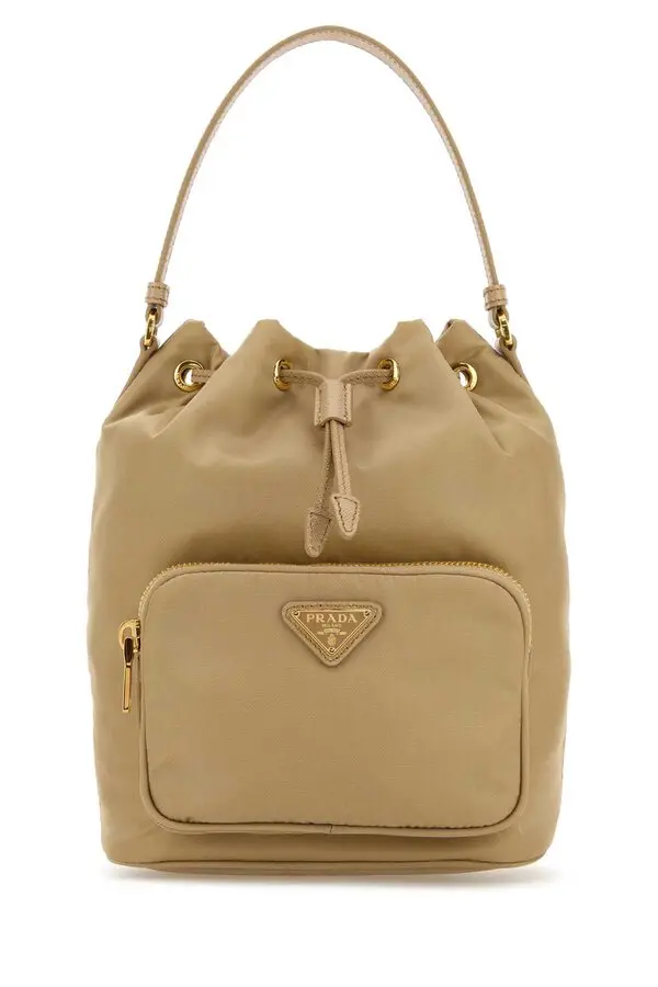 Prada Re-nylon Duet Bucket Bag - Brown
