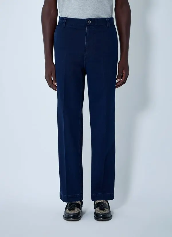 Gucci Five-pocket Straight-leg Jeans - Blue