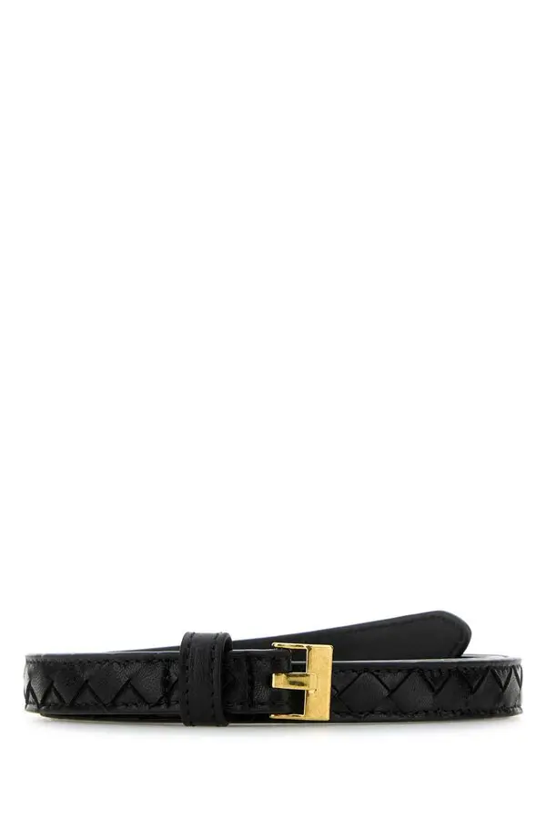 Bottega Veneta Nappa Leather Belt - Black