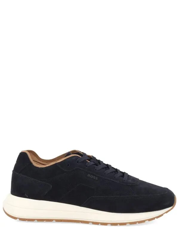 BOSS Vinston Leather Sneakers - Blue