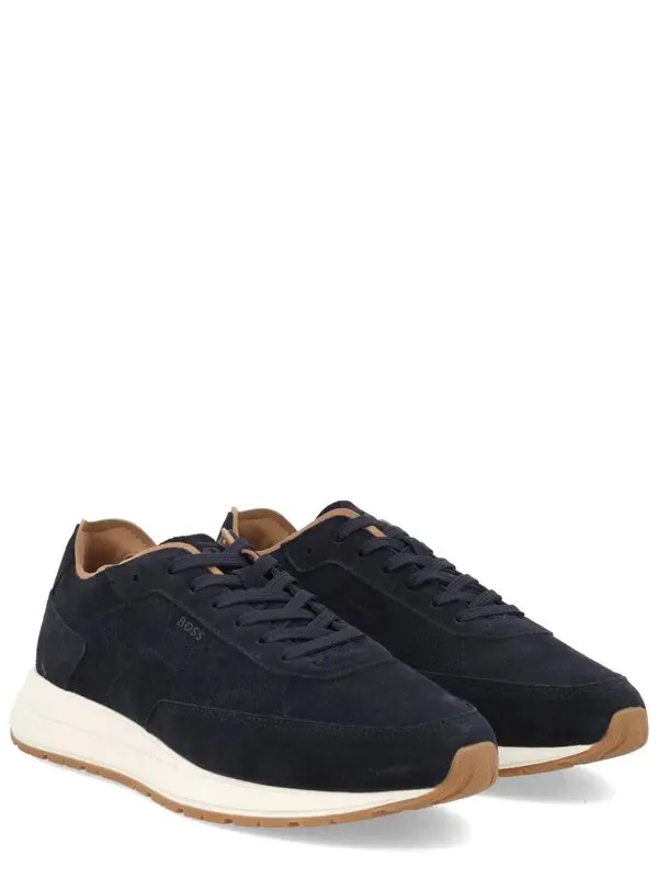 BOSS Vinston Leather Sneakers - Blue