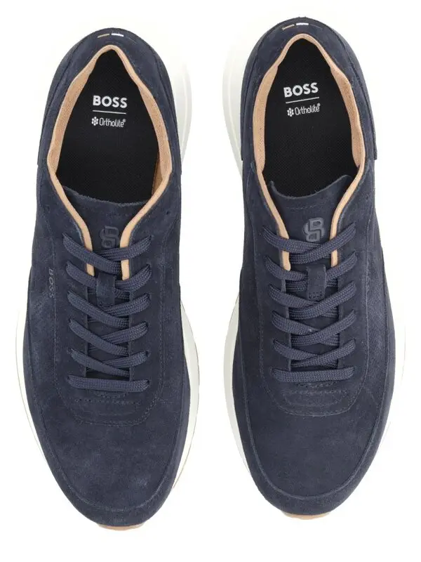 BOSS Vinston Leather Sneakers - Blue
