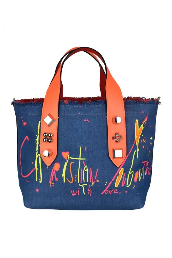 CHRISTIAN LOUBOUTIN Frangibus Small Tote Bag - Blue