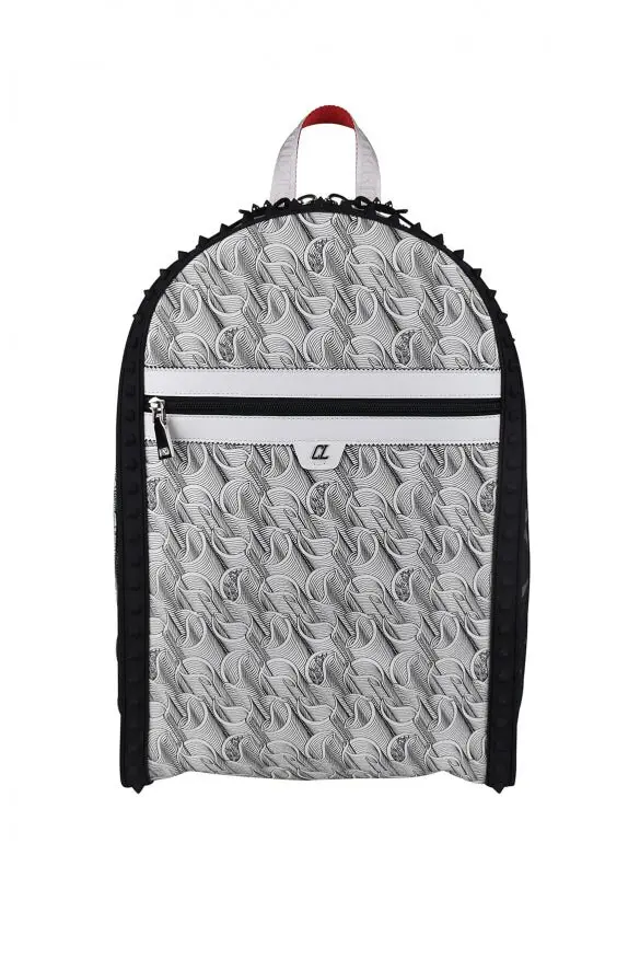 CHRISTIAN LOUBOUTIN Backparis Backpack With Monogram Print - White