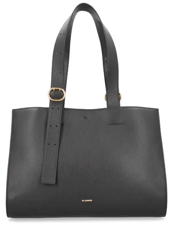JIL SANDER Cannoli Tote Bag - Black