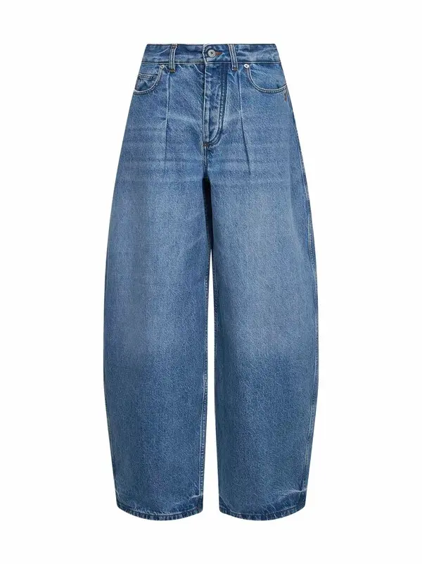 Jacquemus Ovalo De-nîmes" Stonewashed Denim Jeans - Multicolor