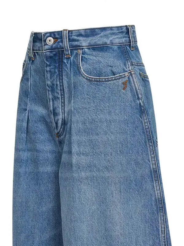Jacquemus Ovalo De-nîmes" Stonewashed Denim Jeans - Multicolor