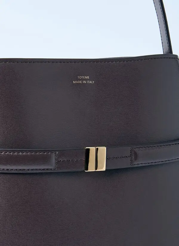 TOTEME Belted Leather Bucket Bag