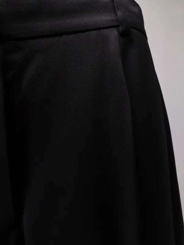 TOTEME Satin Wide Leg Trousers - Black