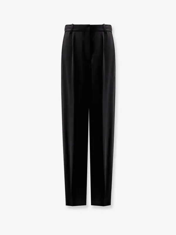 TOTEME Satin Wide Leg Trousers - Black