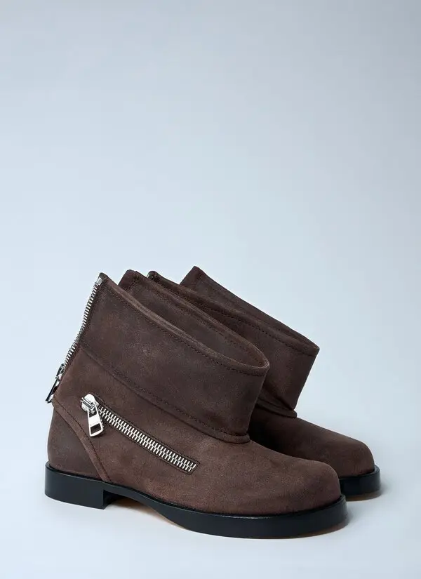 JW Anderson Suede Biker Boots - Brown