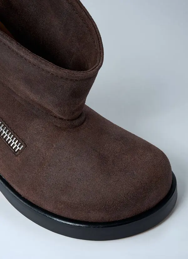 JW Anderson Suede Biker Boots - Brown