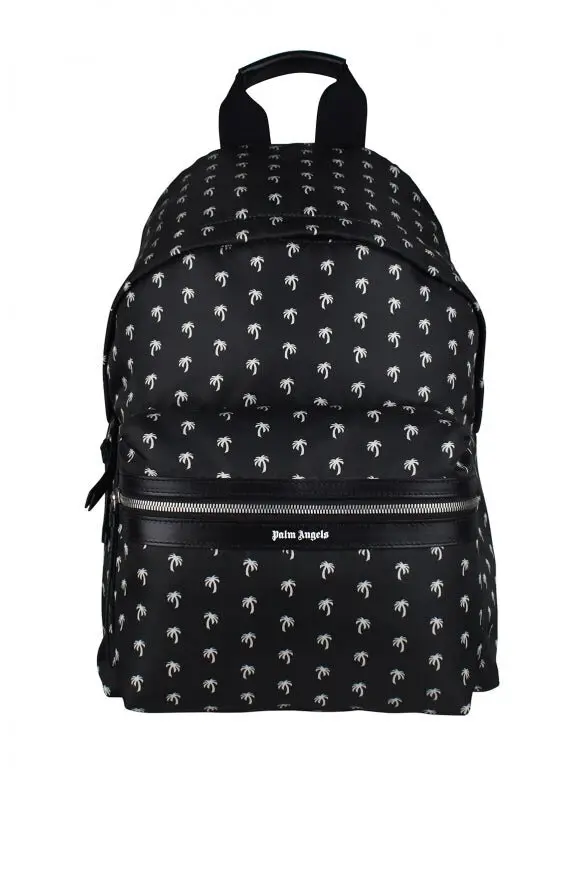 Palm Angels Printed Polyester Backpack - Black