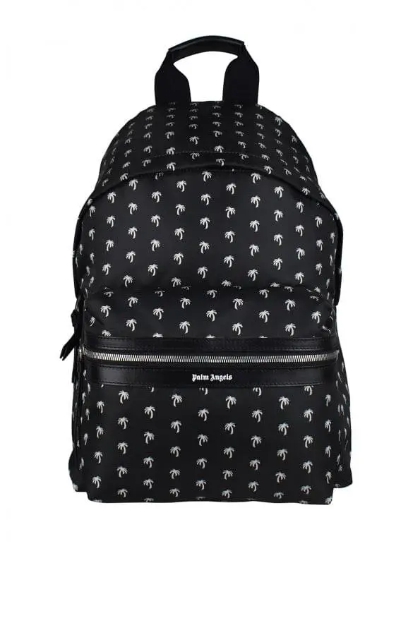 Palm Angels Printed Polyester Backpack - Black