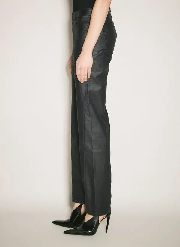 MUGLER Waxed Straight Leg Pants