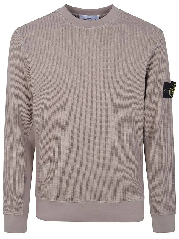 Stone Island Crewneck Sweatshirt With Logo Patch
