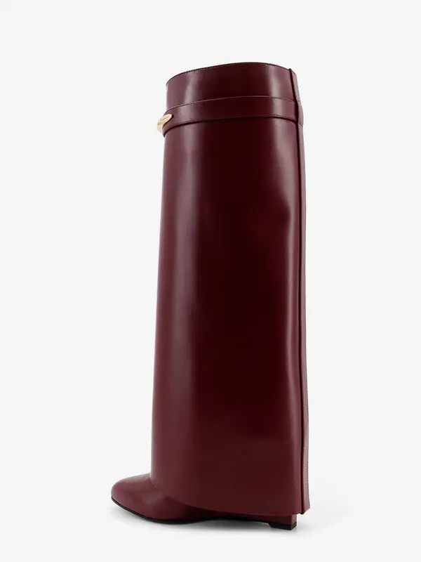 Givenchy Shark Leather Boots - Red