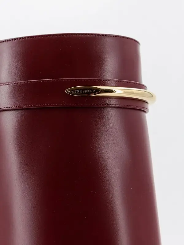 Givenchy Shark Leather Boots - Red
